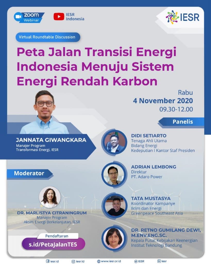 Peluncuran Laporan Seri Peta Jalan Transisi Energi - IESR