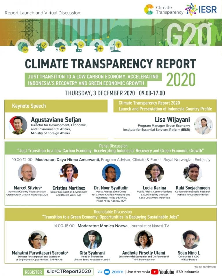 Climate Transparency Report 2020 - Indonesia Virtual launch - IESR