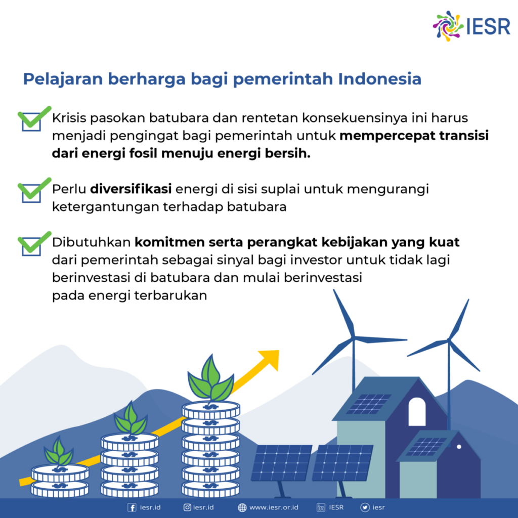 Pelajaran dari Krisis Pasokan Batubara di Indonesia - IESR