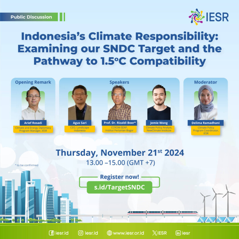 Public Discussion on Indonesia's Climate Responsibility: Examining the SNDC Target and the Path ...