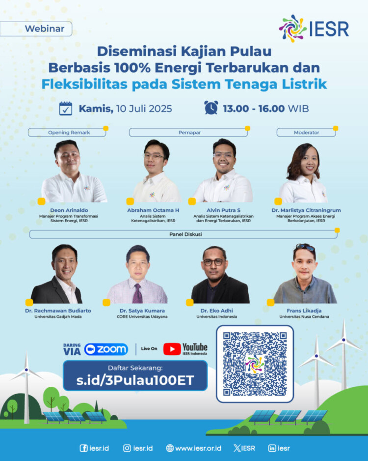 Webinar Diseminasi Kajian Pulau Berbasis 100% Energi Terbarukan dan Fleksibilitas pada Sistem ...